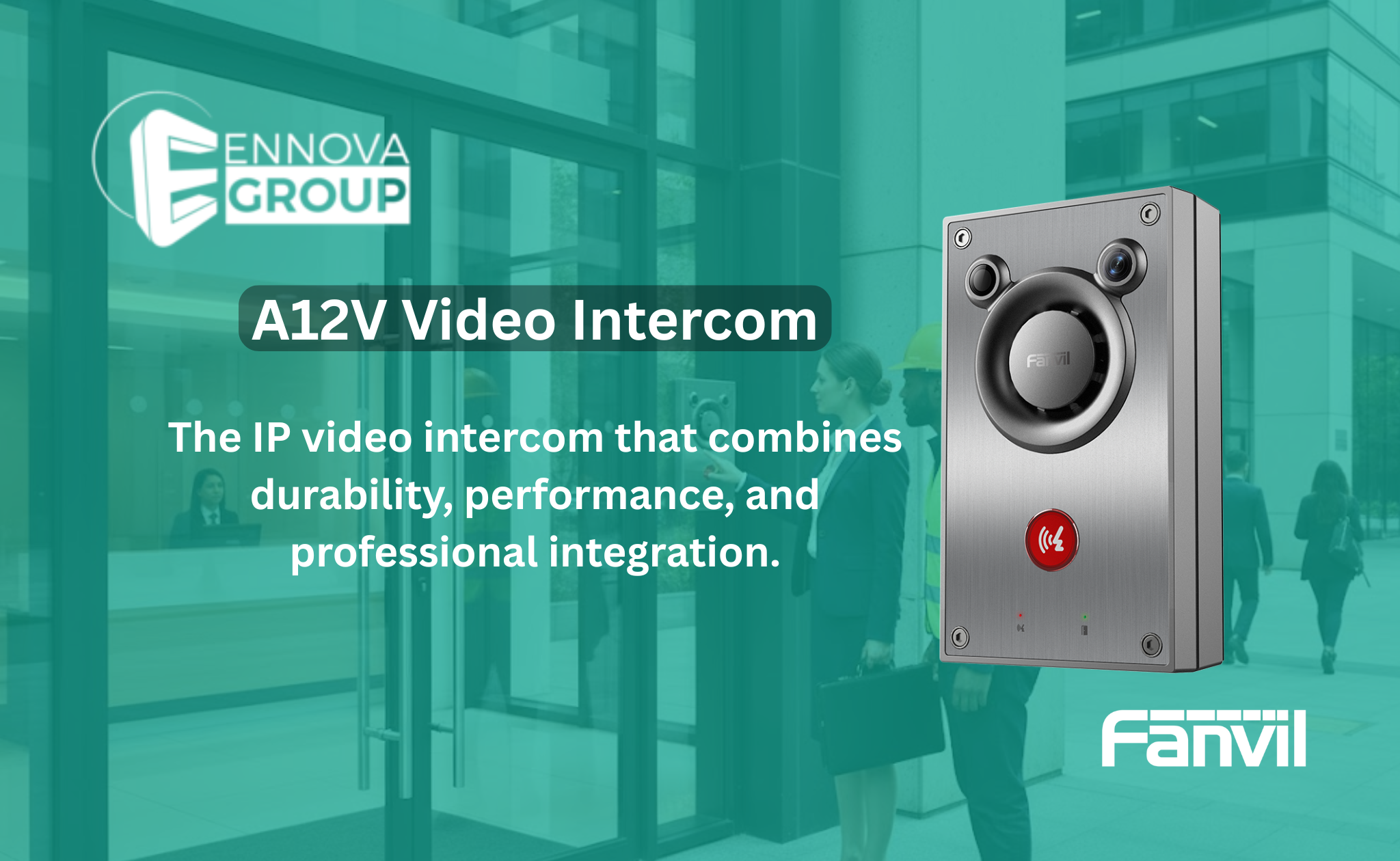Fanvil A12V Video Intercom – 4MP HDR, Dual Mic Noise Reduction ...