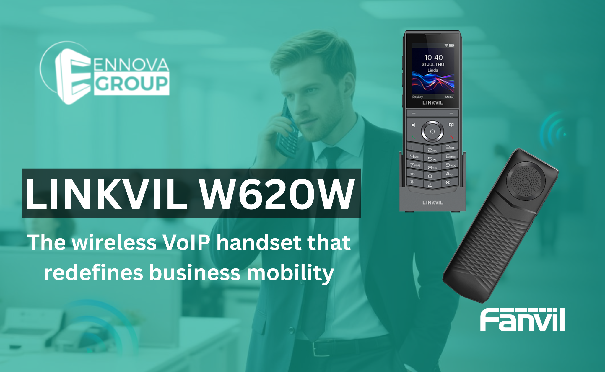 Fanvil W620W: Portable Wi-Fi 6 VoIP Phone for Businesses