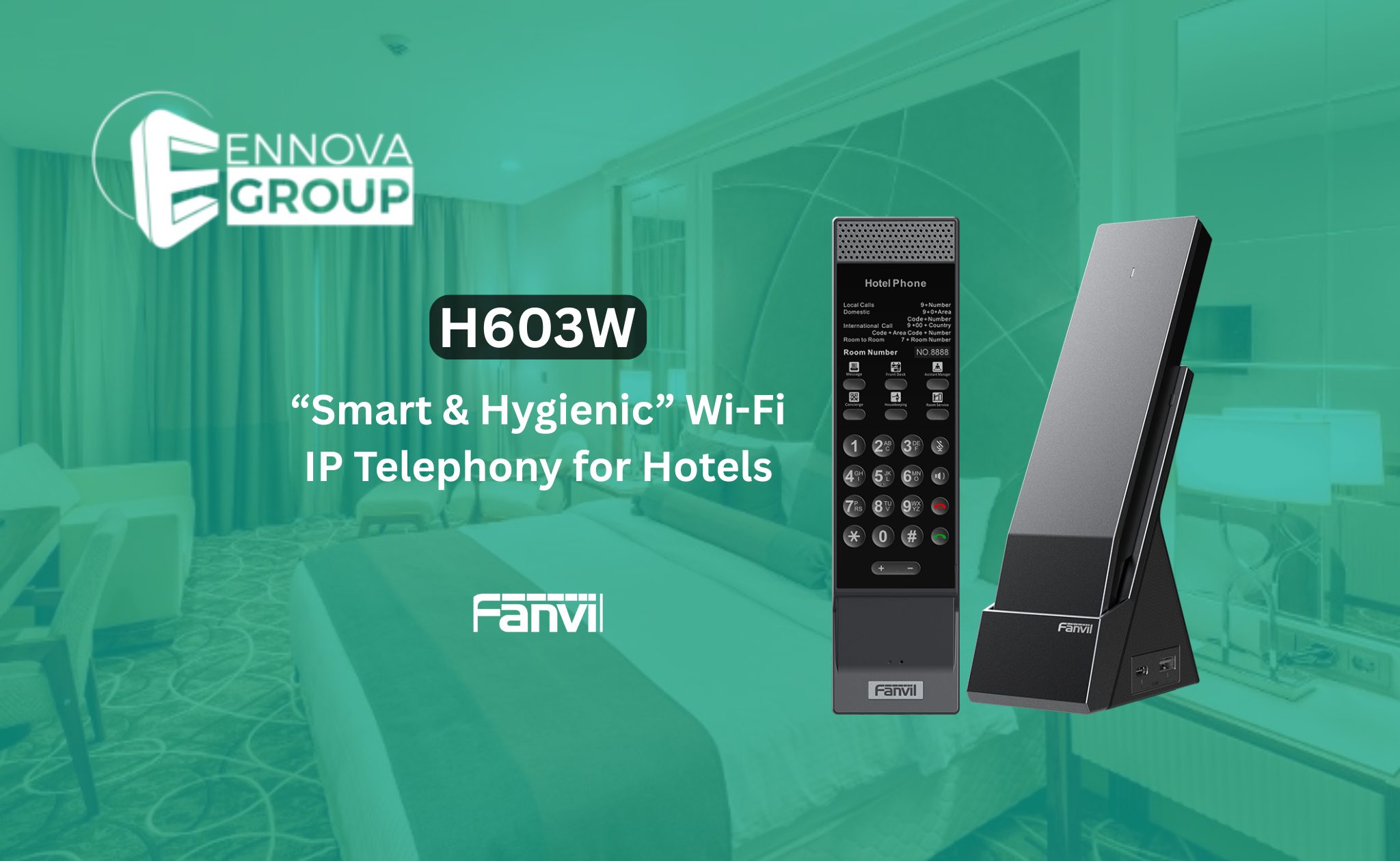 Fanvil H603W Wi-Fi IP Phone – Antimicrobial Design, Dual-Band Wi-Fi ...
