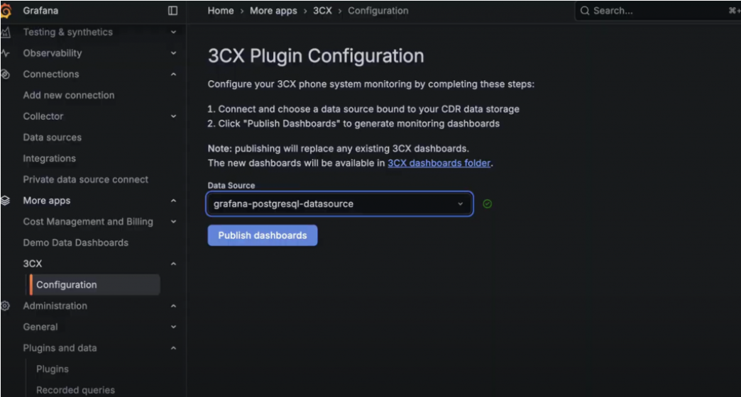 3CX Contact Center Analytics with Grafana | Call Data Visualization